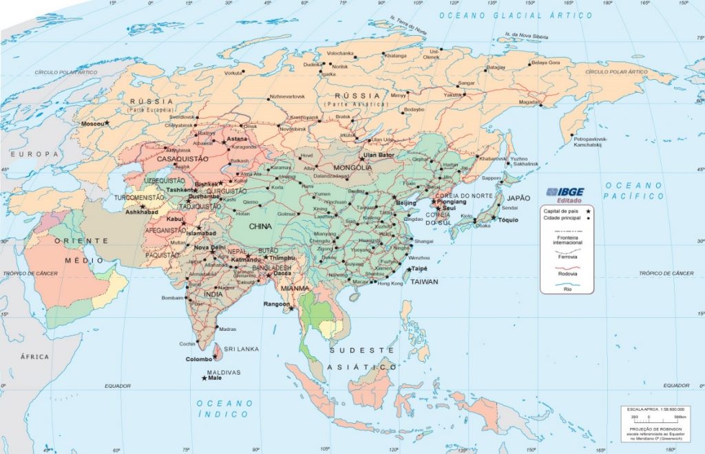 Continente asiático: aspectos geográficos - Resumo Geografia Enem