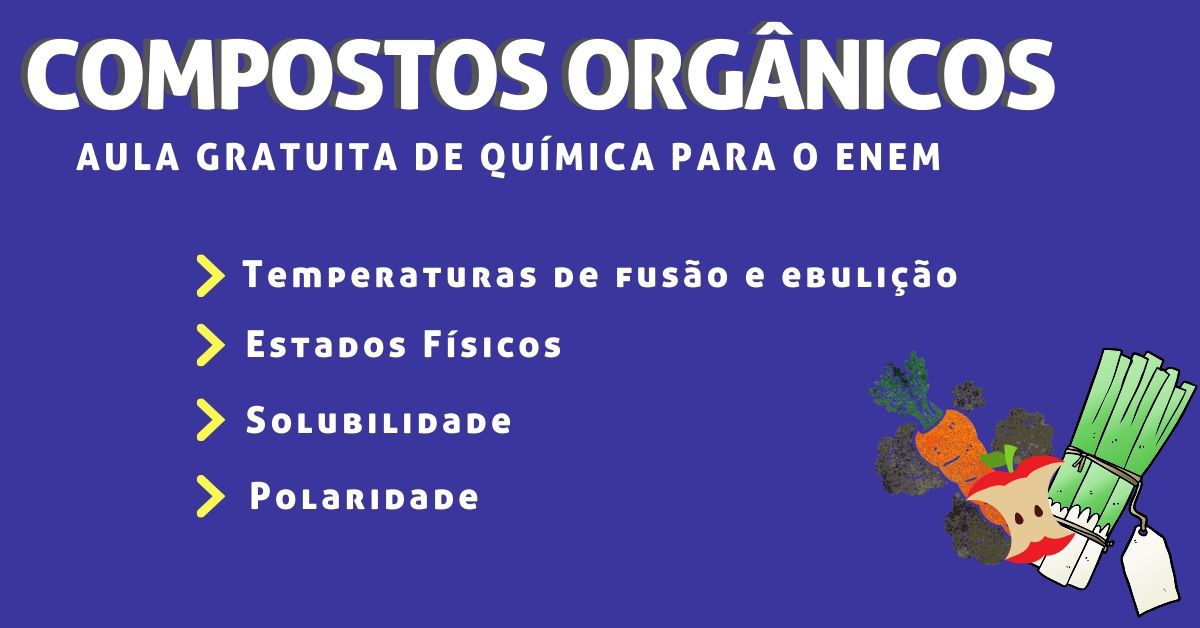 Características dos compostos orgânicos: resumo de Química