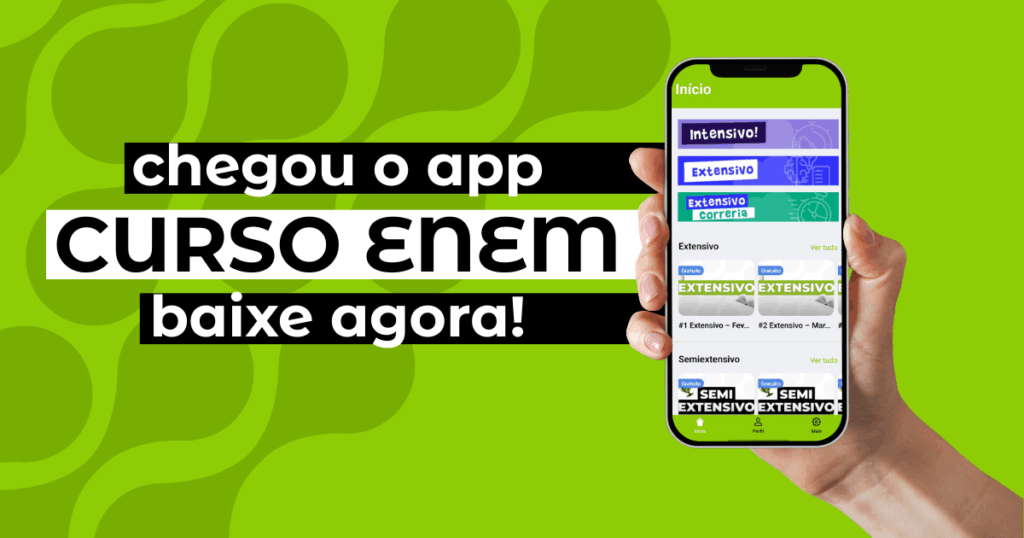 Baixe agora o app Curso Enem e estude gratuitamente